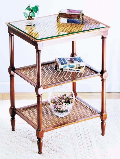 Caned 3 Tier Table UPS 45
