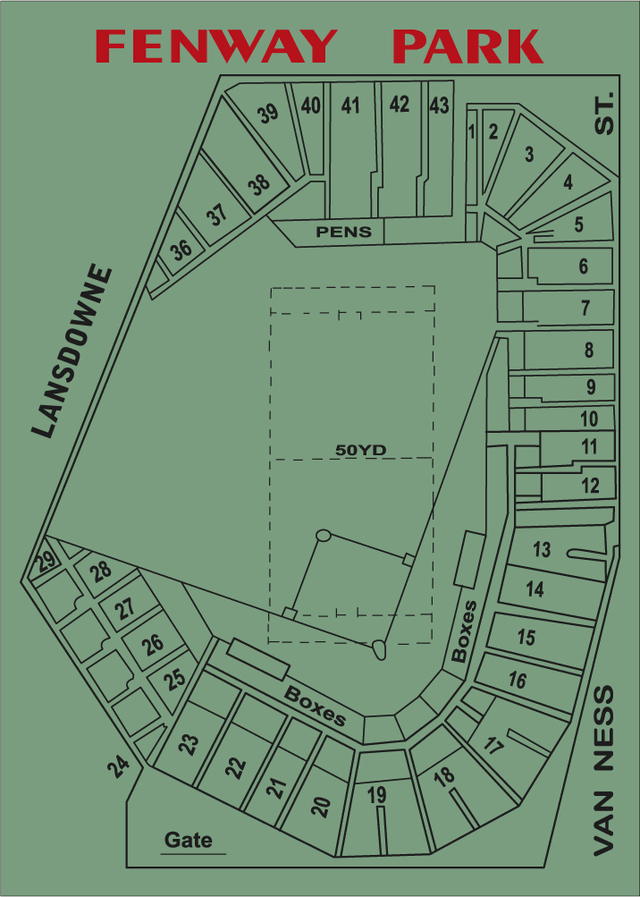 Fenway Park Seating Map | Cabinets Matttroy