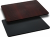 24'' x 42'' Rectangular Table Top with Black / Mahogany Reversible ...