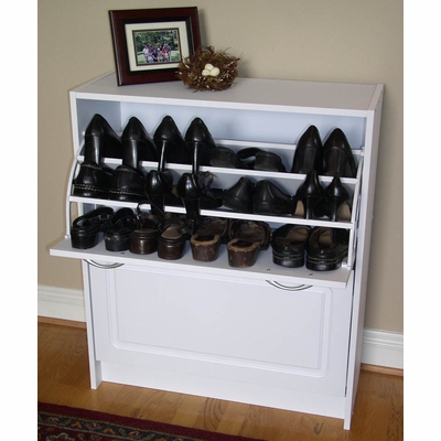 4D Concepts Deluxe Double Door Shoe Stacker with White - 76455 - 4D ...