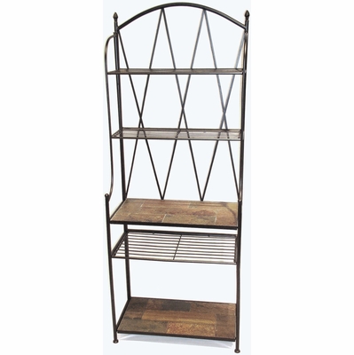 4D Concepts Handcrafted Baker's Rack with Slate Top - 601512 - 4D Concepts