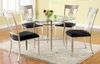 Angelina Glass Top Pedestal 5 Piece Dining Set - ANGELINA-DT - Chintaly ...