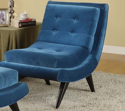 Armen 5th Avenue Blue Armless Swayback Lounge Chair - LC281FABL - Armen ...