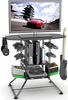 Atlantic Inc. Centipede Game Storage / TV Stand - Black Carbon Fiber ...