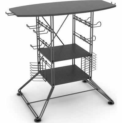Atlantic Inc. Centipede Game Storage / TV Stand - Black Carbon Fiber ...