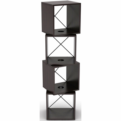 Atlantic Inc. Rotating Cube In Espresso - 28235846 - Atlantic TV Stands