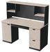 Bestar Hampton Corner Desk with Keyboard Shelf in Tuscany Brown & Black ...