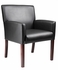 Boss Reception Chair with Mahogany Finish - B629M - Boss Office Chairs