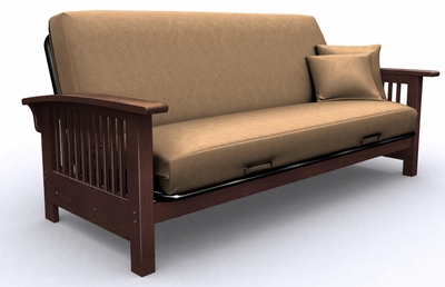 Bridgeport Wood Futon Bed - Walnut - 35-2914-003 - Elite Products