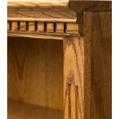 Britania Oak 36" Tall Bookcase - 3636BRIT - A & E Quality Wood Designs