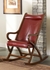Brown Cherry / Red Leather Rocking Chair - L765 - Largo Furniture