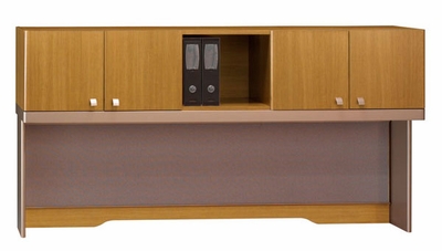 Bush Quantum Modern Cherry Hutch w / Fabric Tackboard - QT1726MCK ...