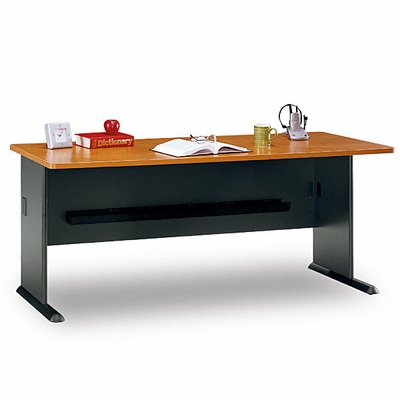 Bush Series A: Nat Cherry 72" Desk - WC57472 - Bush Office Furniture