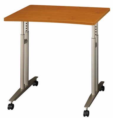 Bush Series C: Natural Cherry Mobile Table - Adjustable Legs - WC72482 ...