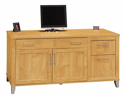 Bush Somerset Computer Credenza in Maple Cross - Bush Office Furniture