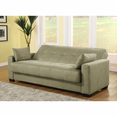 Casual Convertibles Napa Sofa Bed in Olive Microfiber Suede - CA-NPA-OV ...