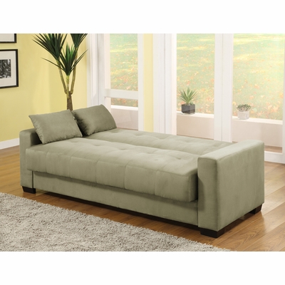 Casual Convertibles Napa Sofa Bed in Olive Microfiber Suede - CA-NPA-OV ...