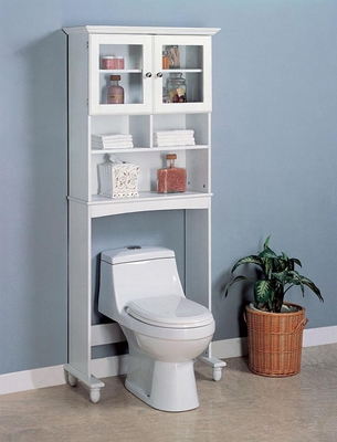 Coaster 2 Door White Bathroom Rack with Shelves - 800094 - Coaster ...
