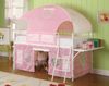 Coaster Bunks White and Pink Tent Bunk Bed - 460202 - Coaster Furniture
