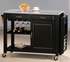 Coaster Casual Black Kitchen Island - Granite Top & Casters - 5870 ...