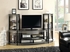 Coaster Demilune Black/Silver Finish TV Stand & 2 Media Towers - 700722 ...
