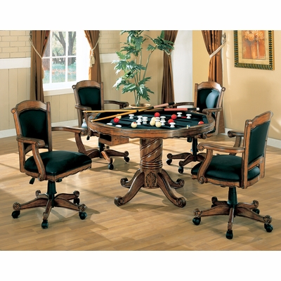 Coaster Multi Purpose Dining Table with 4 Game Chairs - 100871 ...