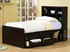 Coaster Phoenix Chest Bed w/ Bookcase Headboard in Cappuccino - 400180T ...