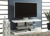 Coaster TV Stand with Alternating Glass Shelves in White - 700824 ...