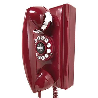 Crosley 302 Wall Phone Red - CR55-RE - Crosley Radio