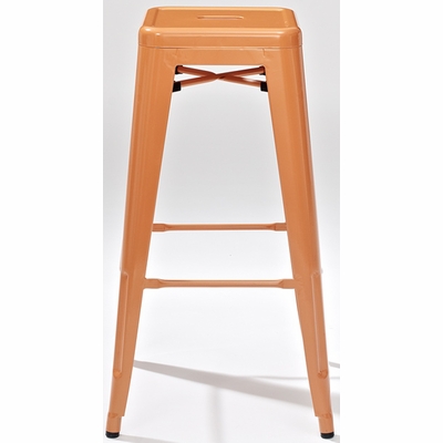Crosley Amelia Orange Metal Cafe Barstool - Set of 2 - CF500830-OR ...