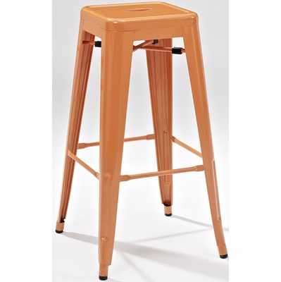 Crosley Amelia Orange Metal Cafe Barstool - Set of 2 - CF500830-OR ...