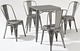 Crosley Galvanized Amelia 5 Piece Metal Cafe Dining Set - KD522001GA ...