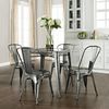 Crosley Galvanized Amelia 5 Piece Metal Cafe Dining Set - KD522001GA ...