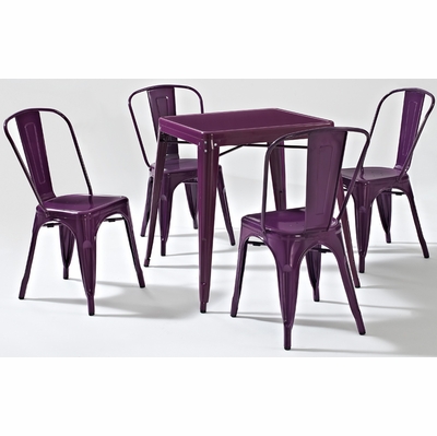 Crosley Purple Amelia 5 Piece Metal Cafe Dining Set - KD522001PR ...