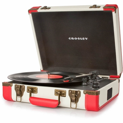 Crosley Red Executive Portable USB Turntable - CR6019A-RE - Crosley Radio