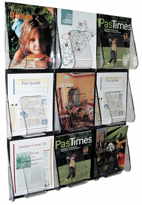 Deflect-O 9-Pocket Wall Mount Literature Racks - DEF56801 - Deflect-O ...