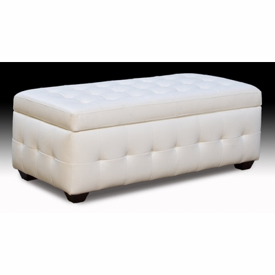 Diamond Sofa Bonded Leather Tufted Storage Trunk - Diamond Sofa