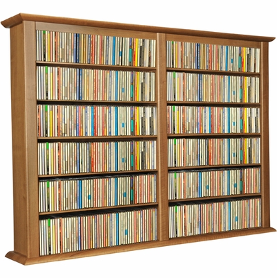 Double Wall Mount CD Storage Furniture Media Shelf - Venture Horizons ...