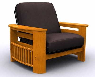 Elite Portofino Oak Round Futon Chair Bed - 35-0802-002 - Elite Products