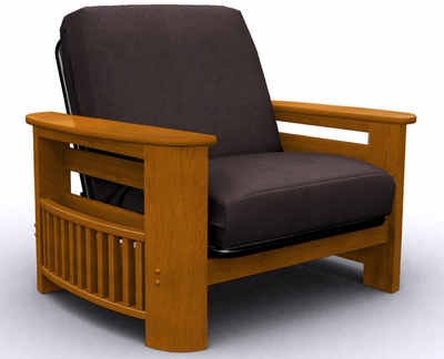Elite Portofino Oak Storage Round Futon Chair - 35-0802-010 - Elite ...