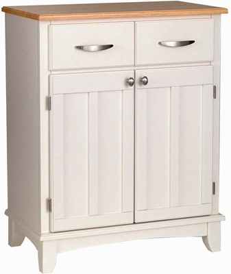 Home Styles Buffet of Buffet Small Server White with Natural Wood Top ...