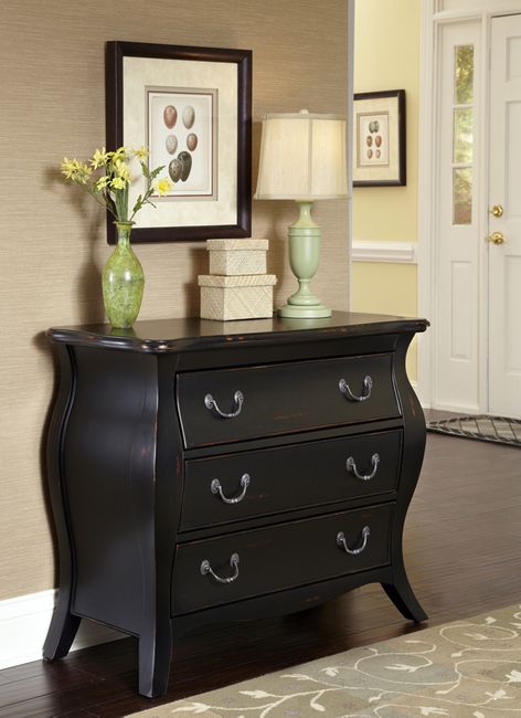 Home Styles The Regency Bombe Chest Black 5222 424 Homestyles