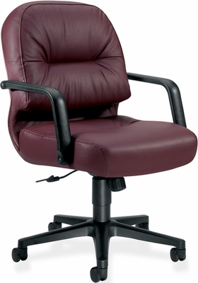 Hon 2090 Series Pillow Soft Managerial Mid Back Chair - Burgundy ...