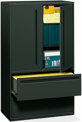 Hon 700 Series 42" Lateral File with Storage Case - Charcoal Finish ...