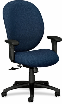 Hon 7600 Series Executive High Back Chair with Navy Upholstery ...