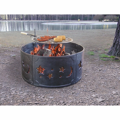 Landmann Big Sky Cast Iron Fire Ring, Stars & Moon - 28325 - Landmann USA