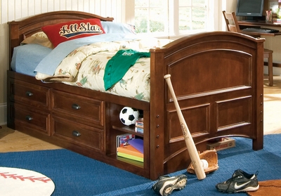 Lea Deer Run Full Captain Bed - Brown Cherry - 625-949R - Lea Furniture