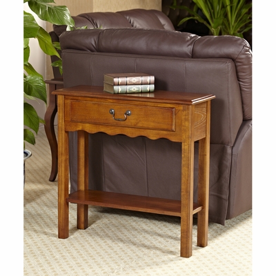 Leick Wave Console Table - Medium Oak - 9021-MED - Leick Furniture