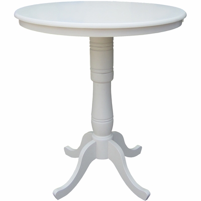 Linen White 36" Diameter Round Top Pedestal Dining Table - K31-36RT ...