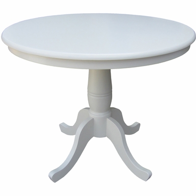 Linen White 36" Diameter Round Top Pedestal Dining Table - K31-36RT ...